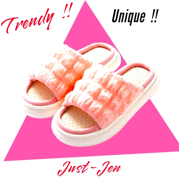 Shoes | Nwt Pretty In Pink Sandal Platform Slides Always Open To Offers ...